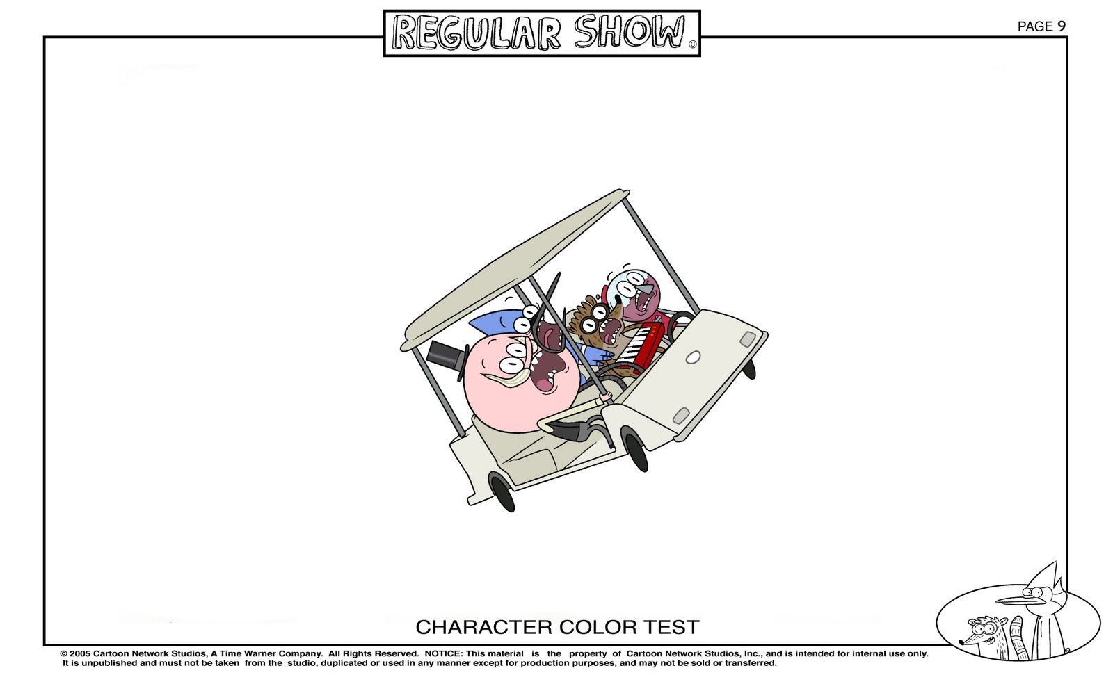 Nicolette's Blog: Cartoon Network - Regular Show - Color Tests