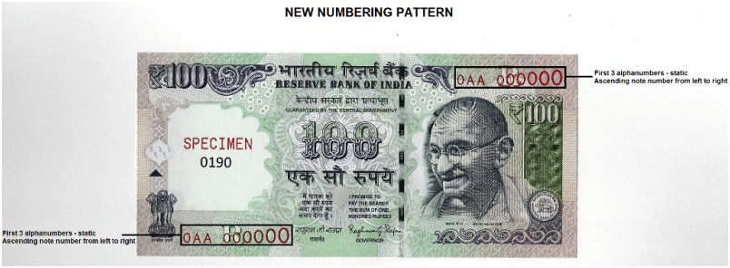 New Numbering Pattern in the Rs.100 Banknotes | The Wealth Architects