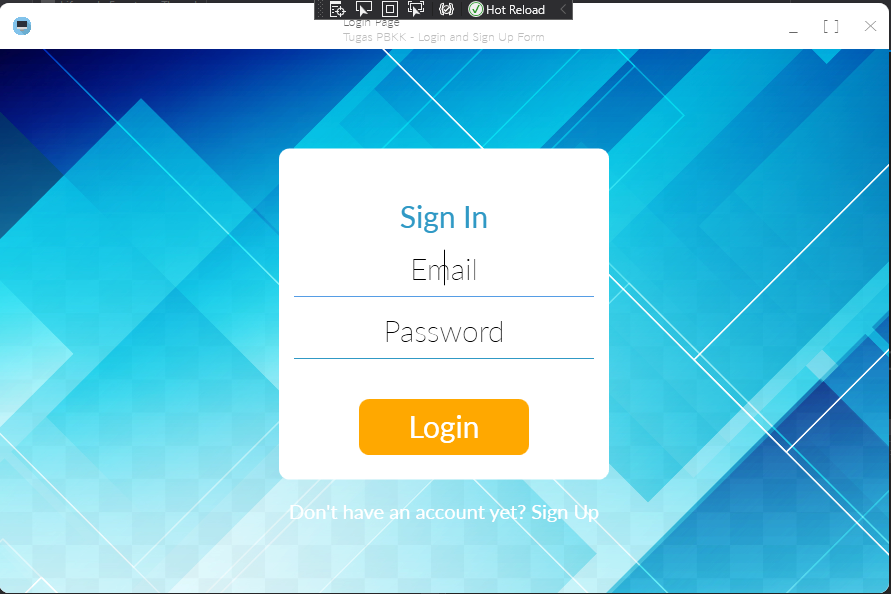 TUGAS 4 PBKK - Creating Login Form / Sign Up Form with WPF and .NET