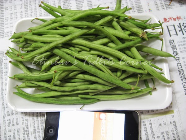 Elinluv's Tidbits Corner: Baby French Bean Salad / ' Kwai Tau Miu ' Kerabu