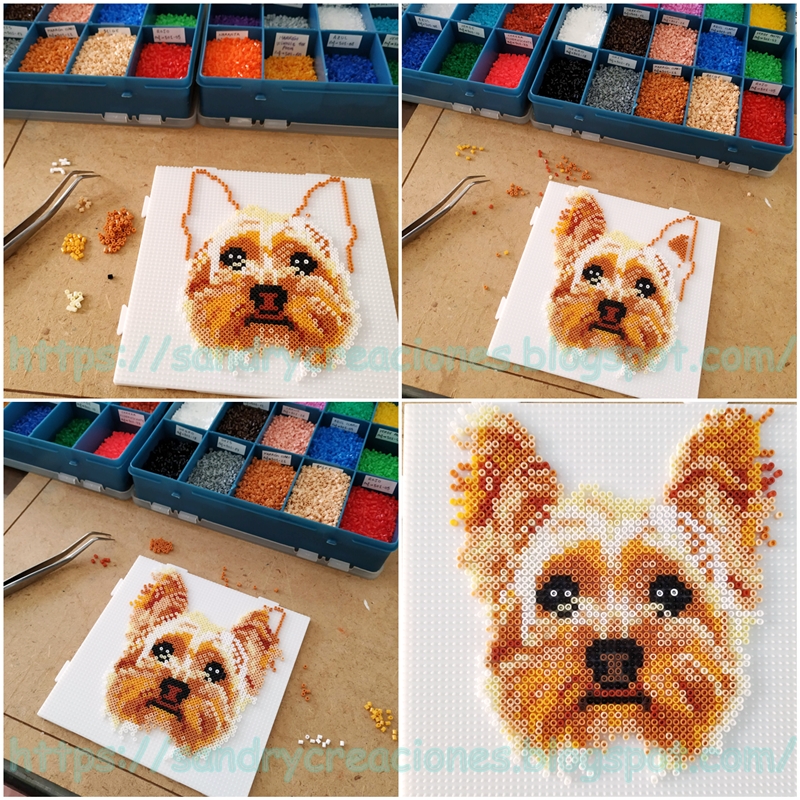 SanDryCreaciones: Rostro Perro Yorkshire en Hama Beads Mini