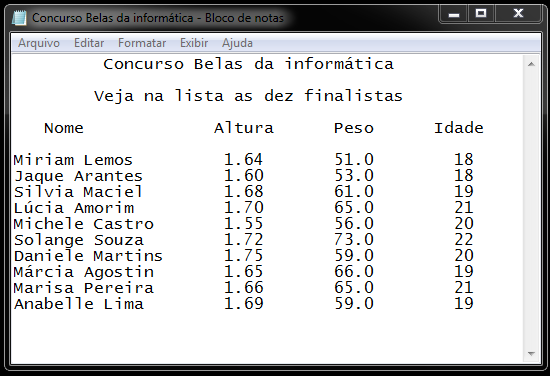 Samuel Lima - Programador C/C++ : Arquivo - informando tamanho