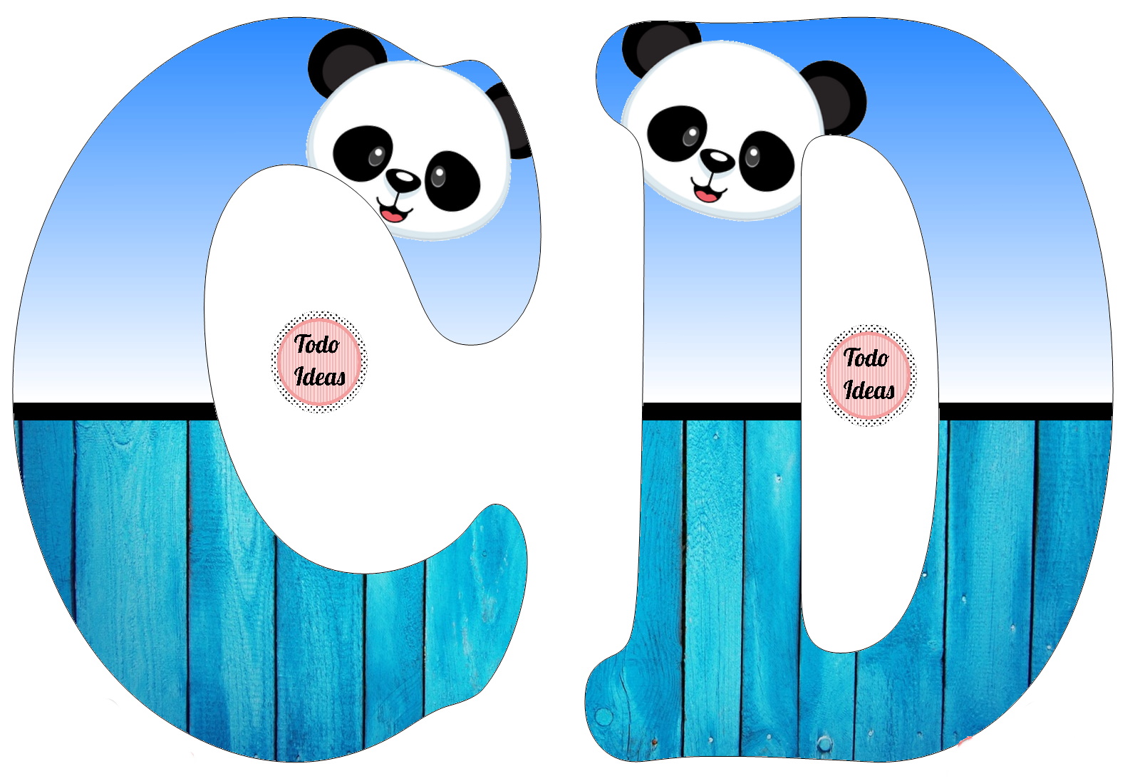 BLOG TODO IDEAS Y MAMI ES DIVERTIDA: ABECEDARIO PANDAS NIÑO Y NIÑA