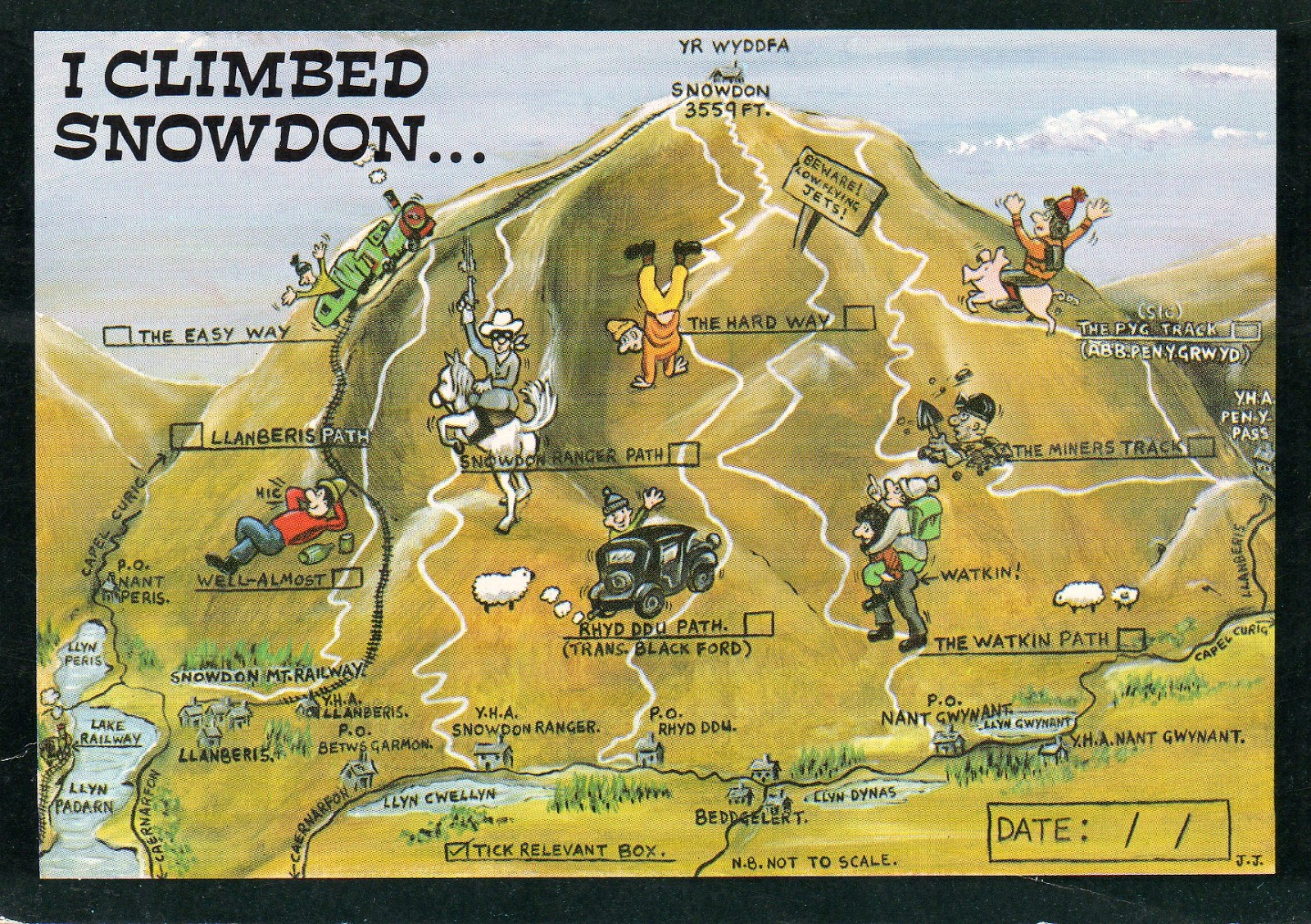 pocztówkowe mapy: Snowdonia