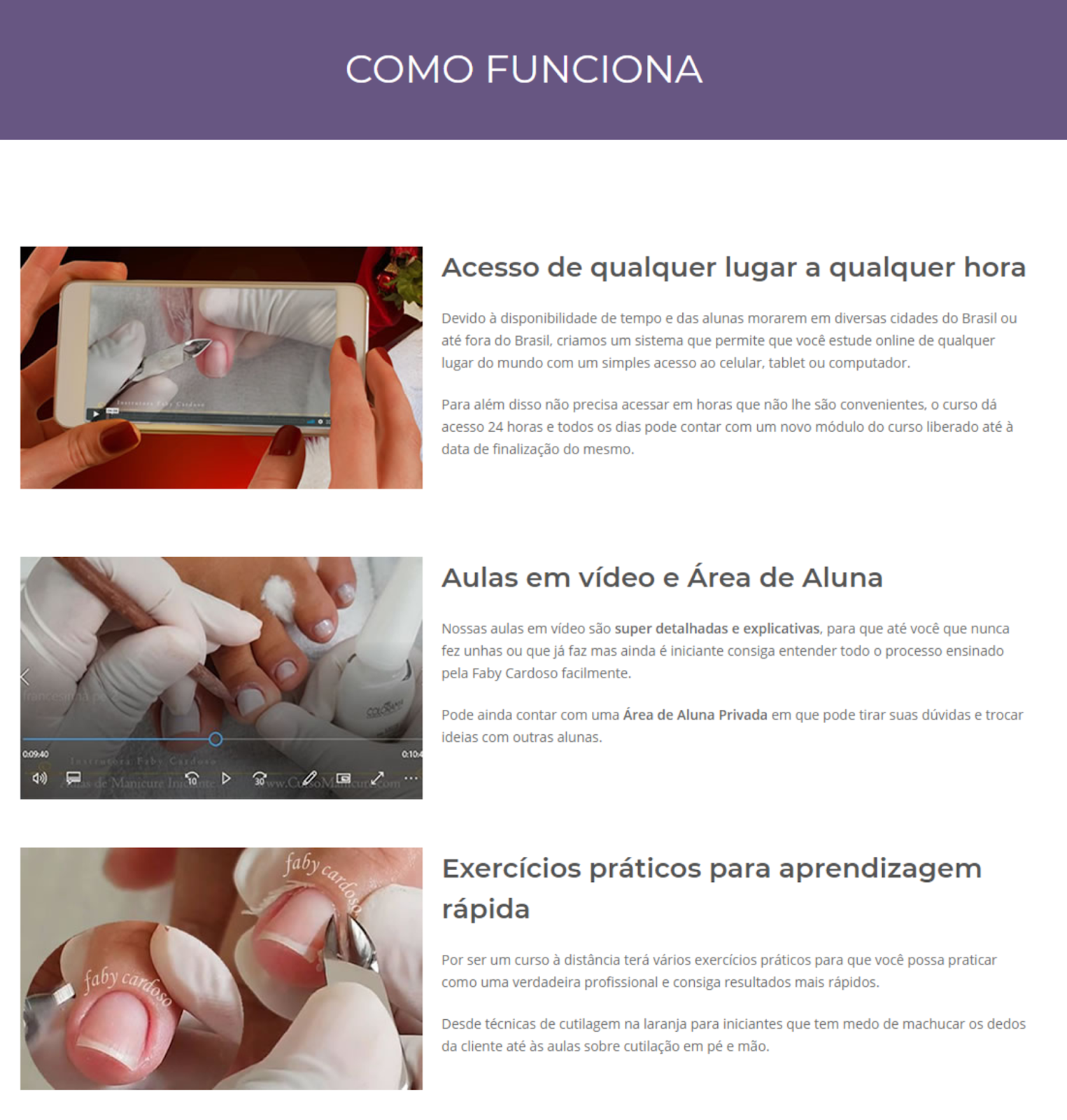 Aulas De Manicure E Pedicure Iniciante Faby Cardoso