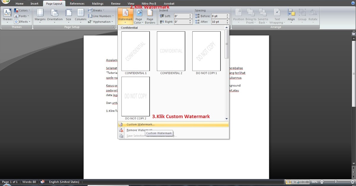 Tutorial Memberikan Background Teks Pada Micrsoft Word ~ Tutor Kecil
