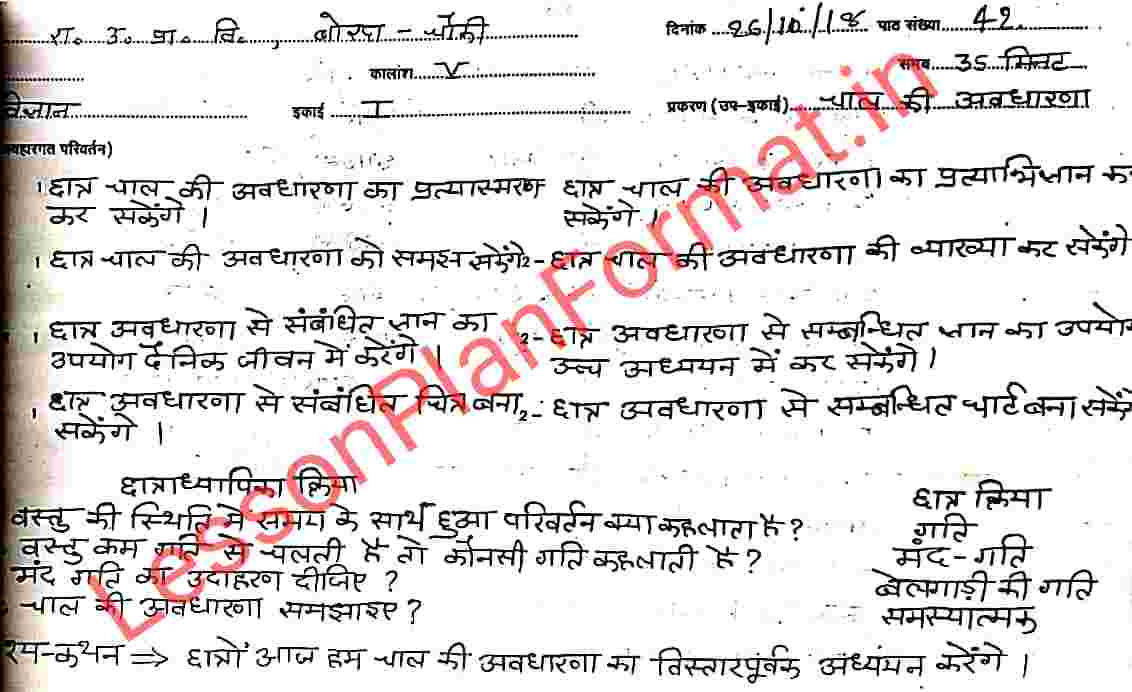 Lesson Plan Of Science In Hindi Concept Of Speed Vigyan Lesson Plan lesson-plan-of-science-in-hindi-concept-of-speed-vigyan-lesson-plan
