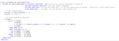 SAP ABAP Central: First Program with AMDP method