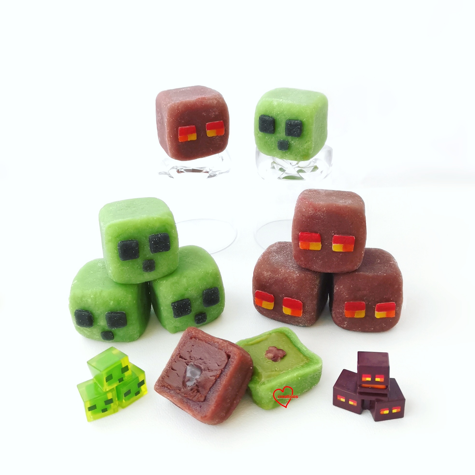Loving Creations for You: Slime and Magma Cube Nama Chocolate Mochi