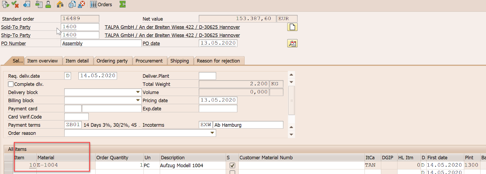 SAP SD/PS Integration : Assembly Processing ATO