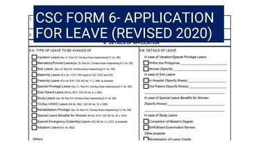 Use of the Revised Application for Leave (Form 6) - Deped Tambayan