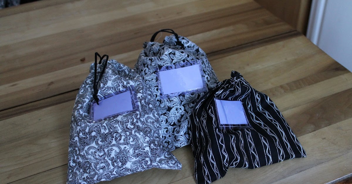 born imaginative.: Labeled Draw String Storage Bags