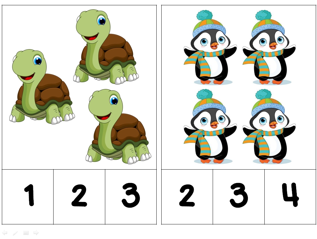 Bermulanya di sini...: Animal theme : Number clip cards
