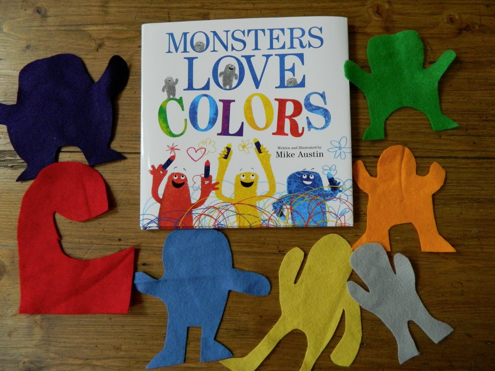 the vintage umbrella: MONSTERS LOVE COLORS flannelboard