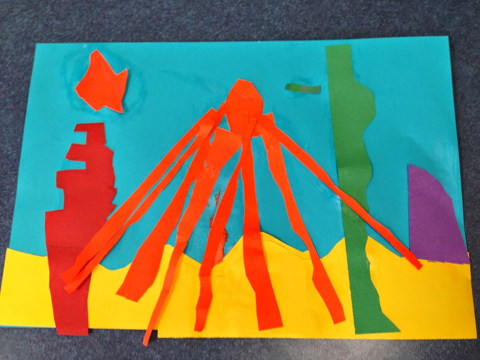 One Point's Perspective: Warm and Cool Color Collages