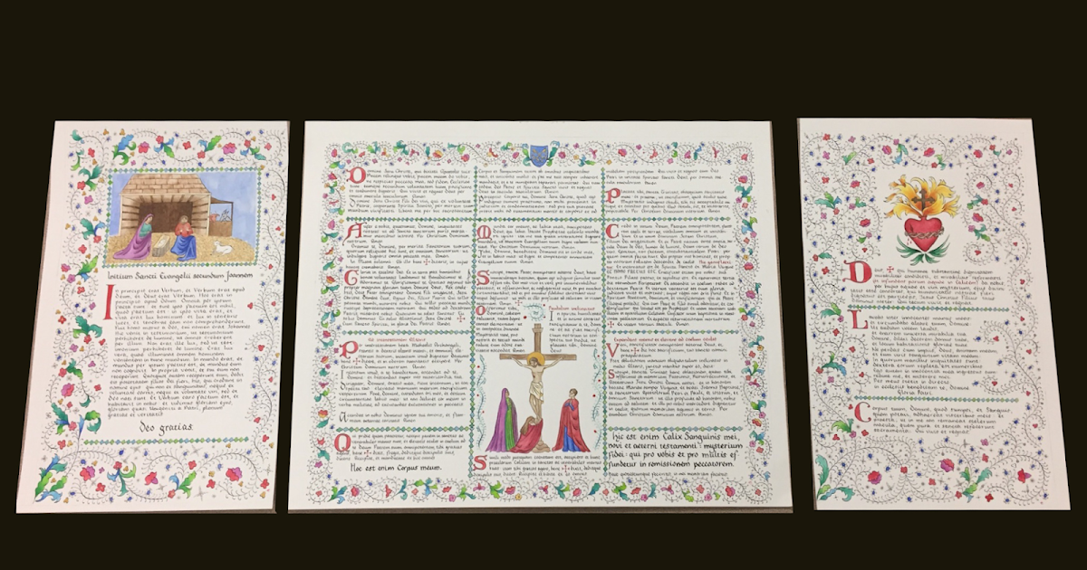 Hand Illuminated Altar Cards by Pelican Printery House ~ Liturgical ...