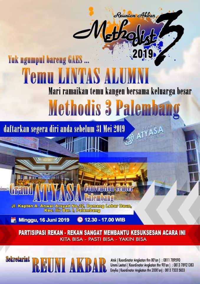 REUNI AKBAR SMA METHODIST 3 PALEMBANG