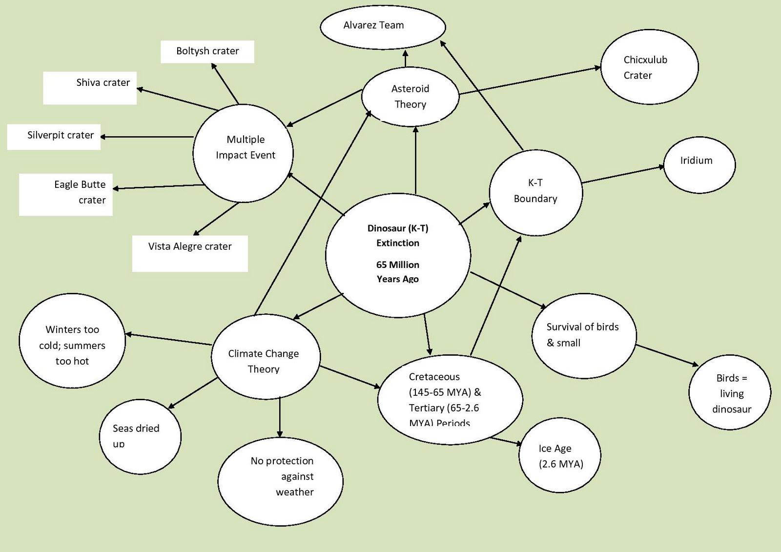 Complex Research Project -- Dinosaur Project: Concept Map
