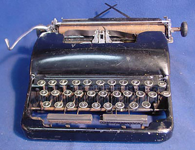 Telegrapher’s portable typewriters/ /THE TYPEWRITER REVOLUTION