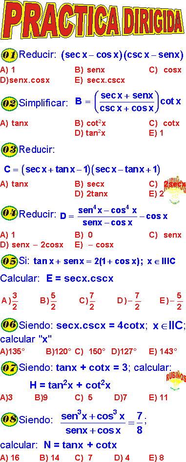 IDENTIDADES TRIGONOMÉTRICAS EJERCICIOS RESUELTOS DE TRIGONOMETRÍA ... IDENTIDADES TRIGONOMÉTRICAS EJERCICIOS RESUELTOS DE TRIGONOMETRÍA ...