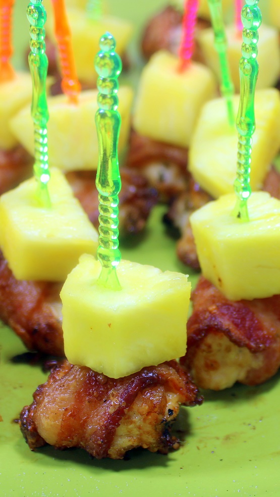 52 Ways to Cook: Bacon Wrapped Chicken Mini Kabobs Appetizers