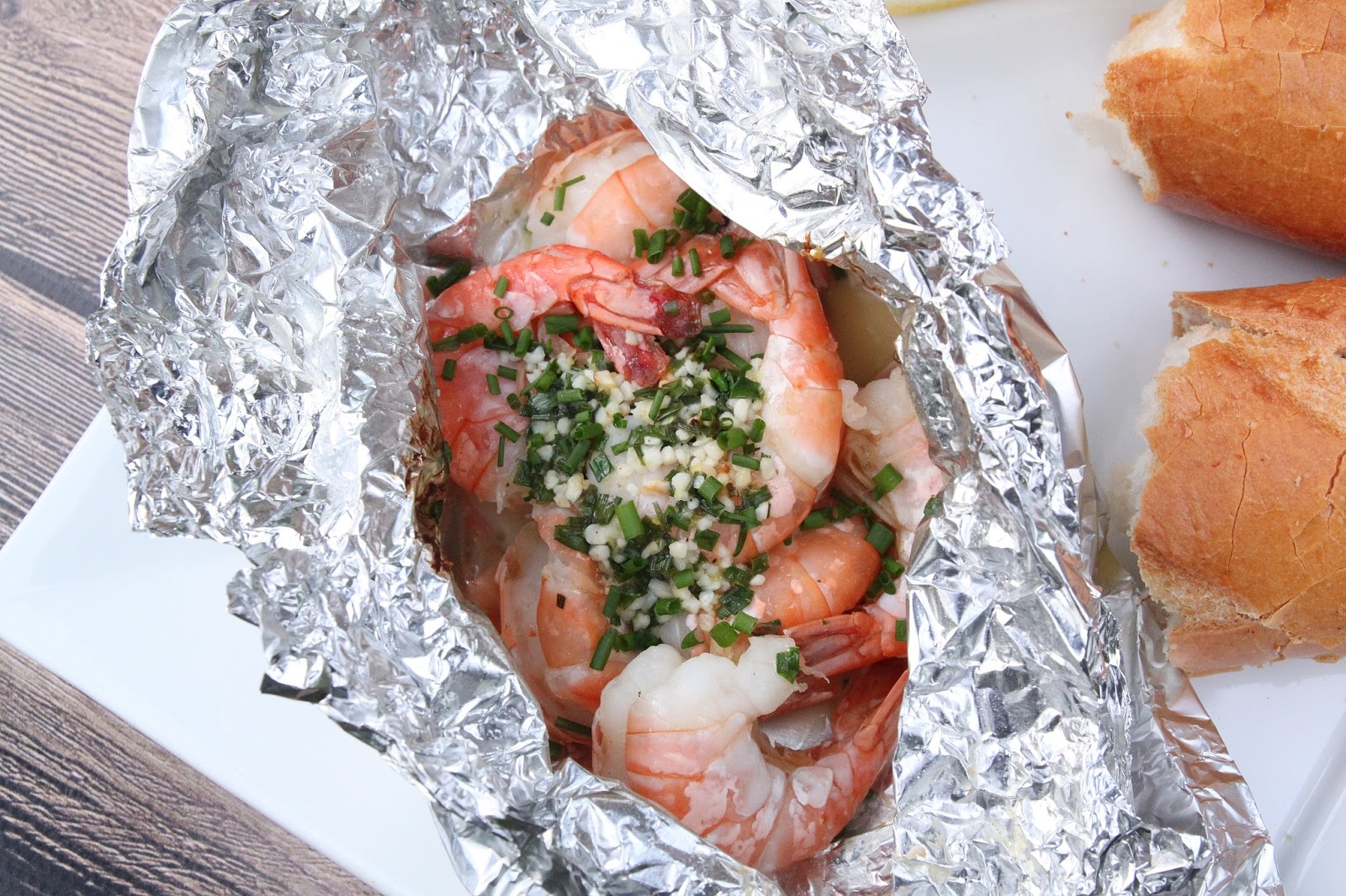 Garlic, Lemon and Chive Grilled Shrimp Recipe - The Cottage Mama