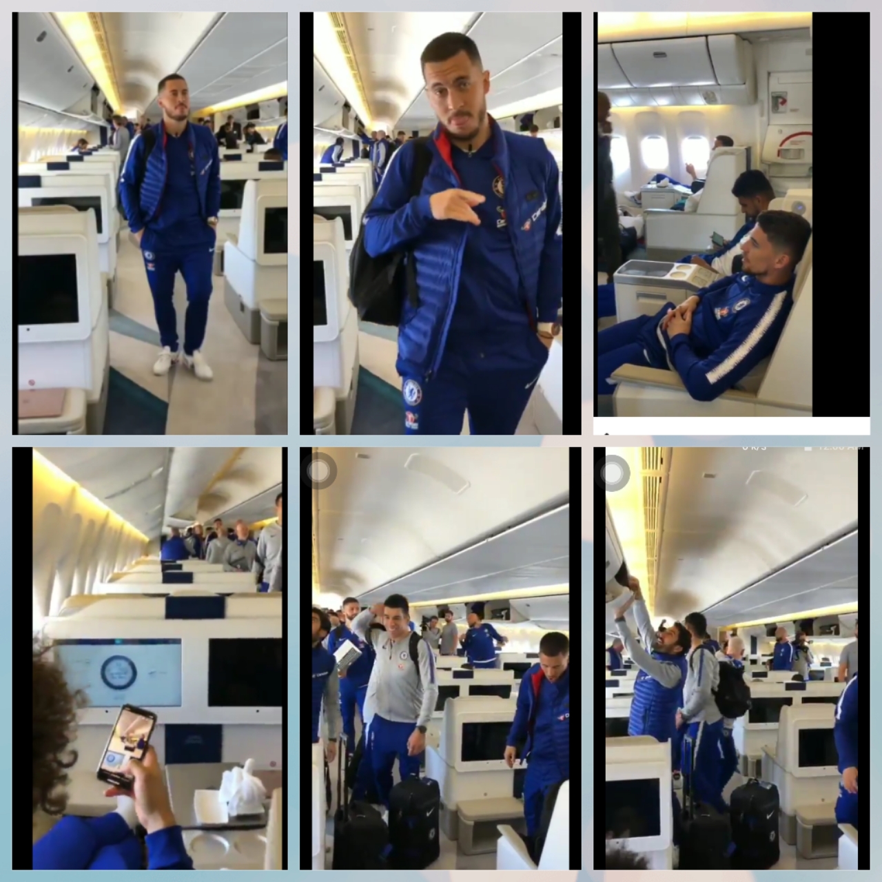 Check out the feature of Chelsea football team's plane.