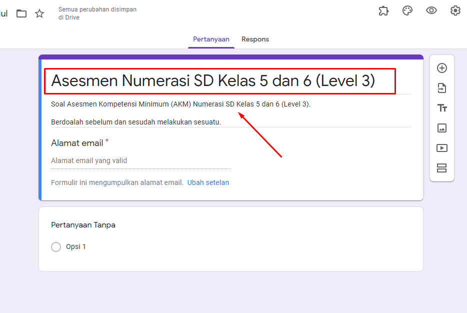Cara Mudah Membuat Soal AKM Menggunakan Google Forms Kuis - tasADMIN