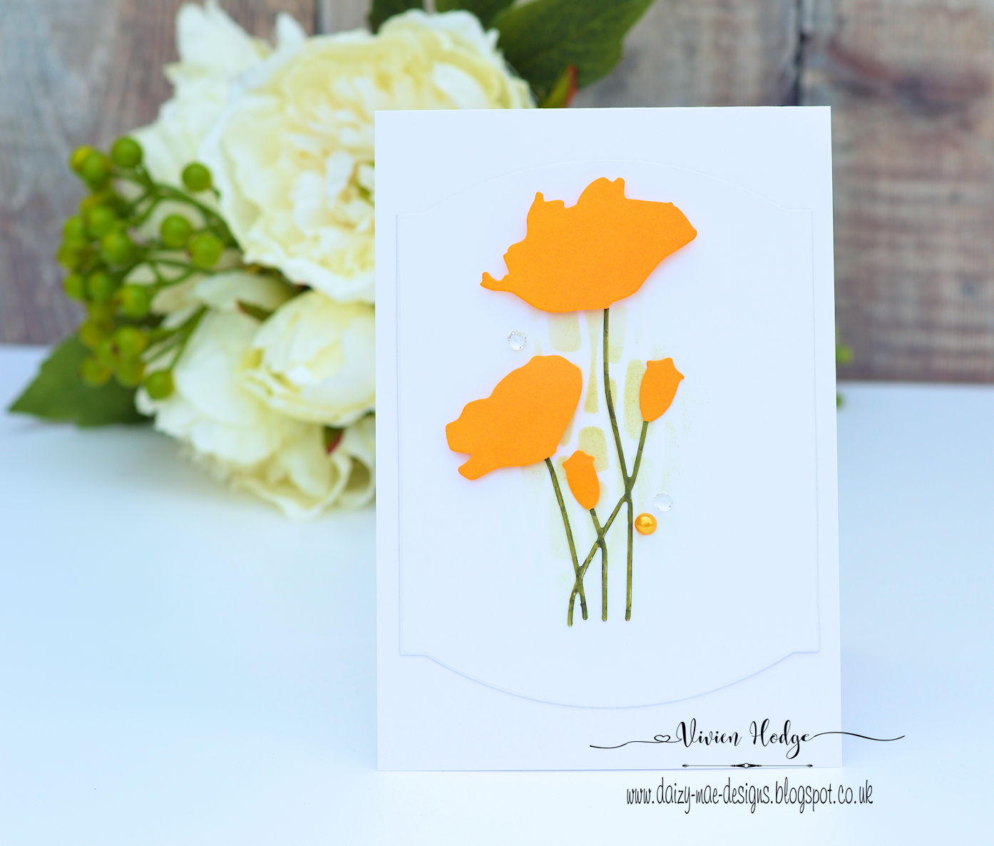 Daizy-Mae-Designs: Olive & Tangerine card