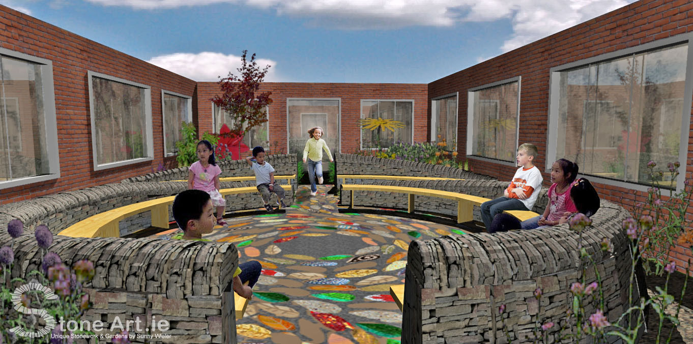 Stone Art Blog: Building a courtyard classroom