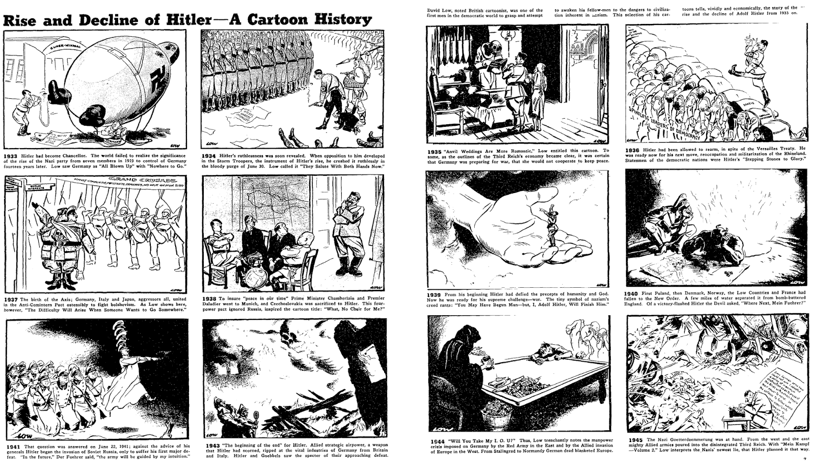 1945. Rise and Decline of Hitler—A Cartoon History