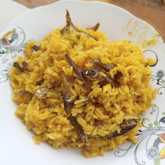How To Cook Sweet Njanga Rice | Cameroon Recipe For Palm Oil Jollof Rice