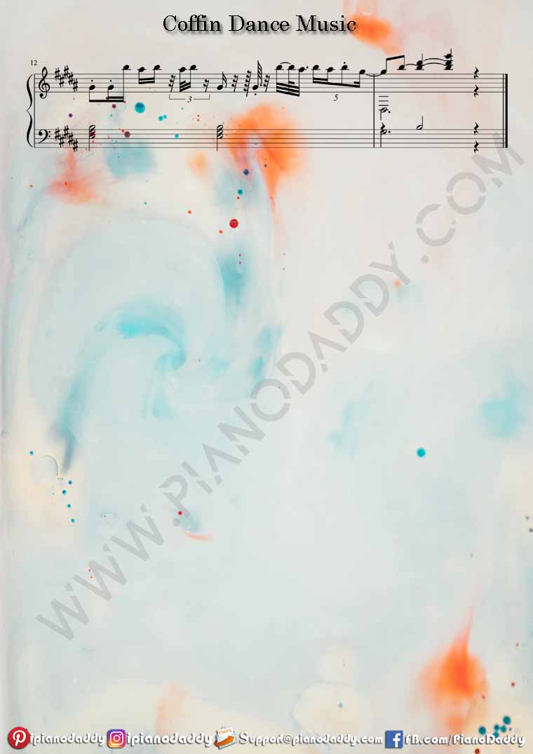 Coffin Dance Music Piano Notes + Video Tutorial