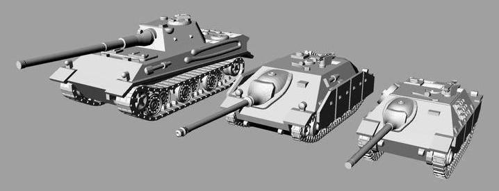 Kampfgruppe 1/144: 1/144 Panzer 46 E-50 & 38D variants - CGD