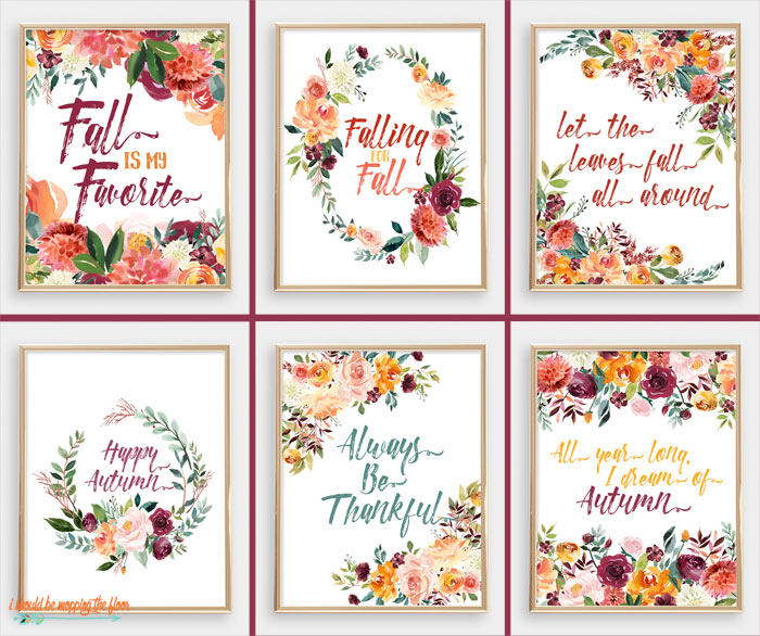 95 Fall Printables | i should be mopping the floor