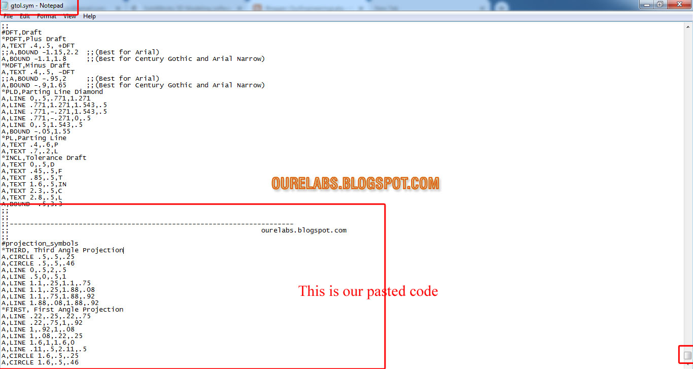 Step by step procedure to insert 3rd Angle Projection symbol in ...