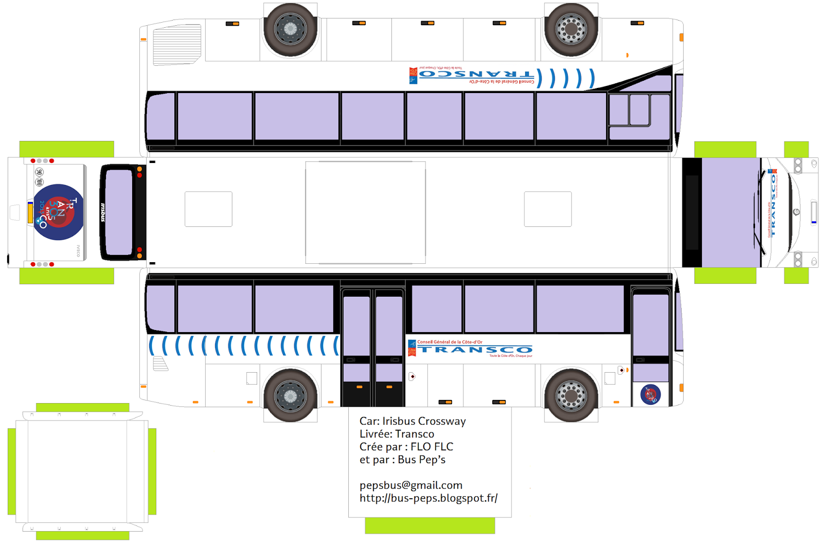 Maquette papier 47: Bus TRANSCO