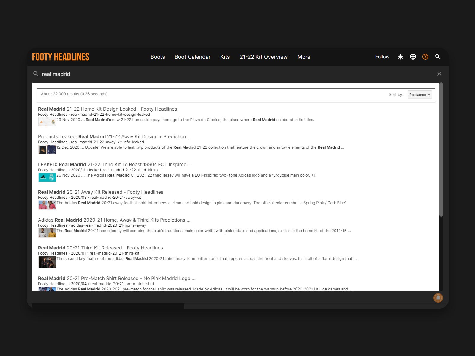 New Footy Headlines Website Design 2021 - Dark Mode & More - Footy ...
