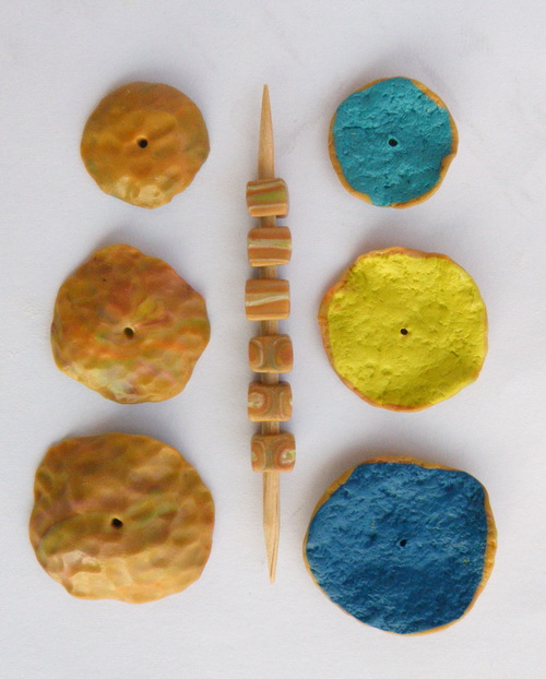 366 Creative days: Clay disk earrings - 14 of 366 creative days