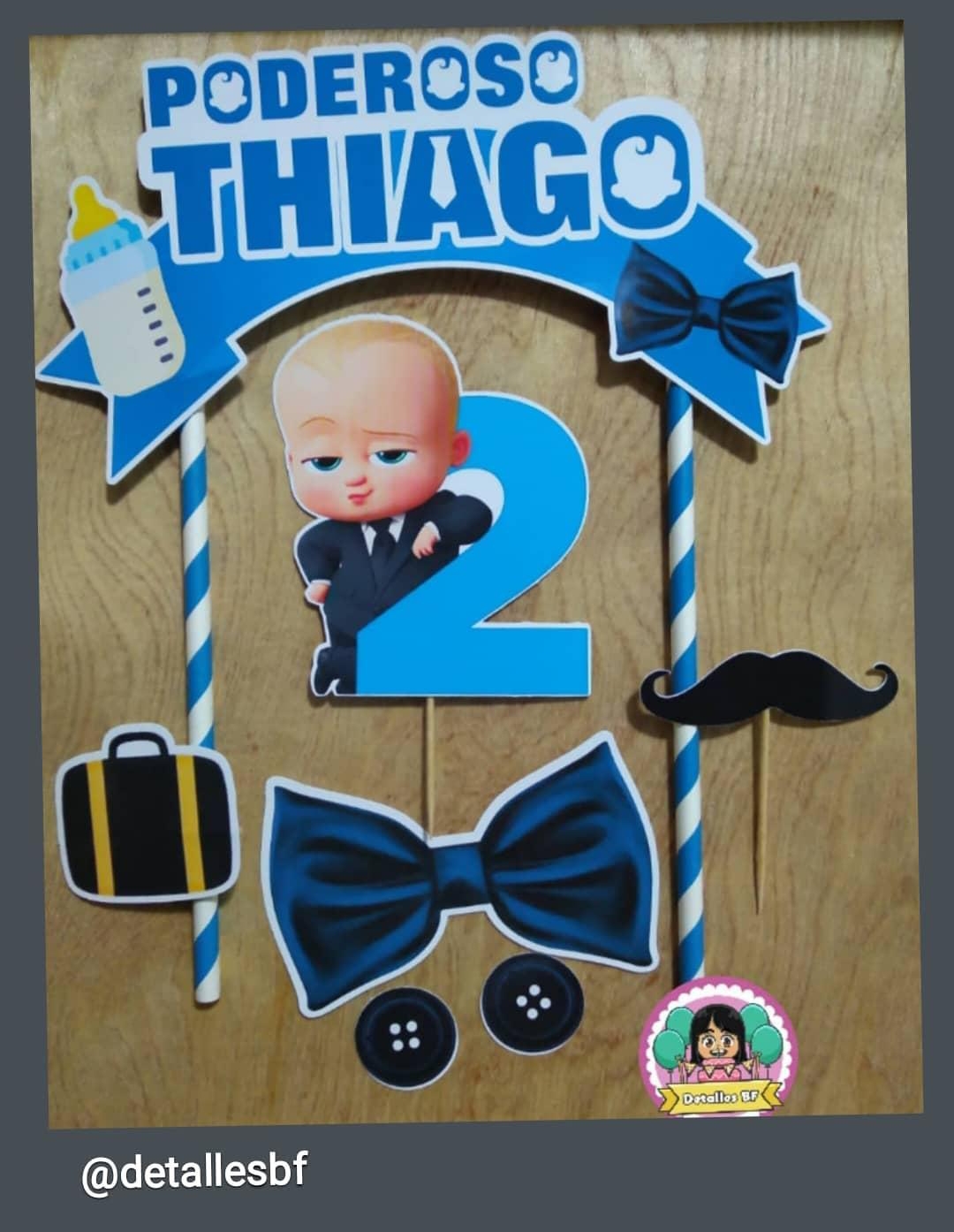 Topper Jefe en Pañales Thiago 2 - Mis Toppers Tus Toppers