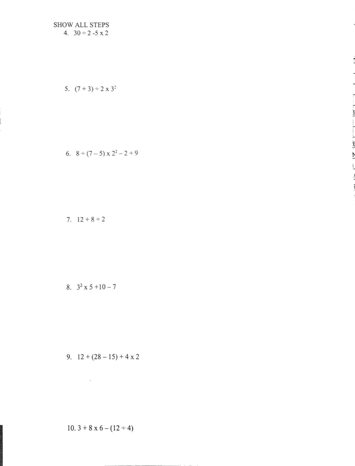 Mrs. White's 6th Grade Math Blog: ORDER OF OPERATIONS - REVIEWING THE ...