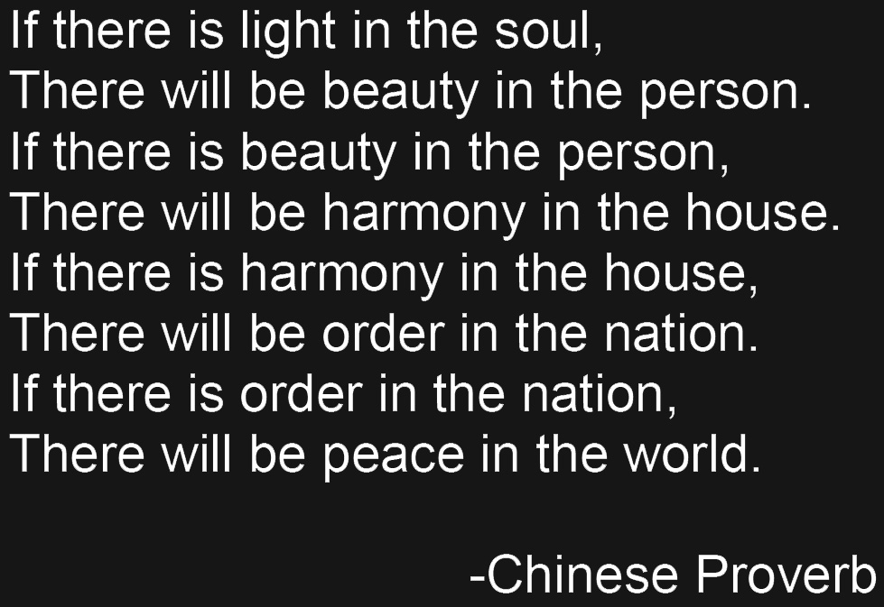 Random Street Theater: Light in the Soul - Chinese Proverb