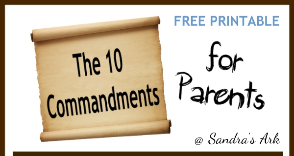 Sandra's Ark: The 10 Commandments for Parents with FREE PRINTABLE ...