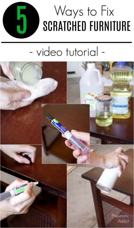 5 Easy Ways to Fix Scratched Furniture- Video Tutorial | Pneumatic Addict
