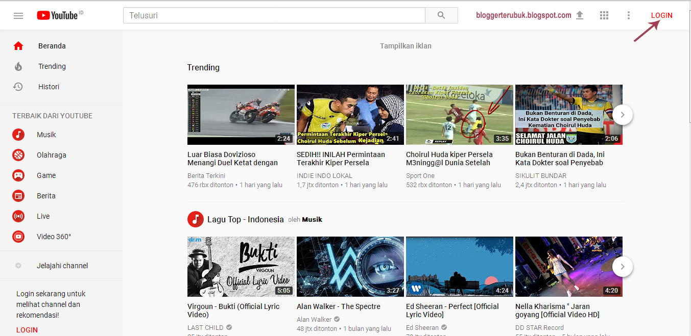 Cara Daftar atau Buat Akun Youtube - Terubuk.com