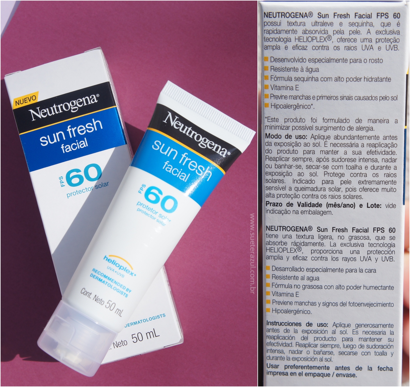 NEUTROGENA SUN FRESH Protetor Solar Facial e Corporal - Resenha