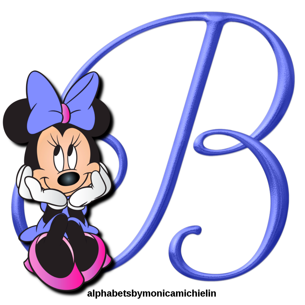 M. Michielin Alphabets: BLUE MINNIE ALPHABET PNG, #minnie
