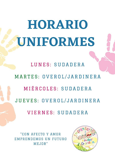 HORARIO DE UNIFORMES