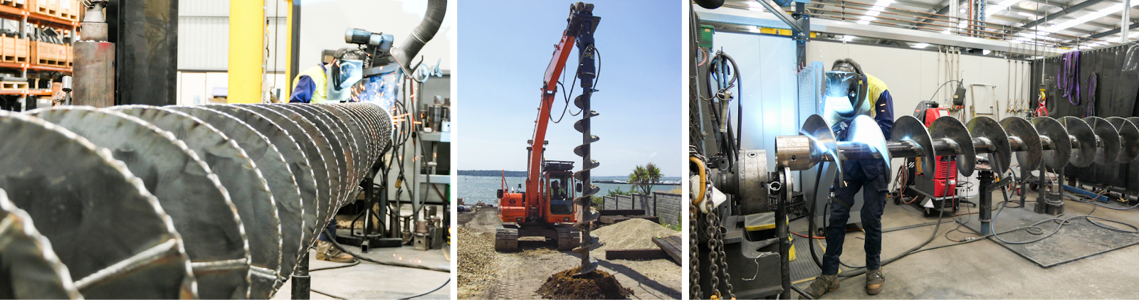 Continuous Flight Augers with Removable Cutting Heads