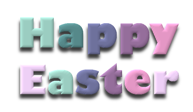 palabras decoradas, Happy Easter,png